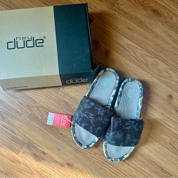 Hey Dude | Shoes | Mens M Phoenix Deep Woods Hey Dudes Slides | Poshmark